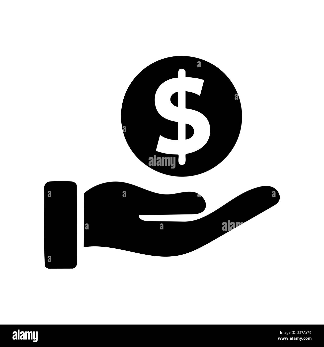save money icon, salary money, invest finance, hand holding dollar ...