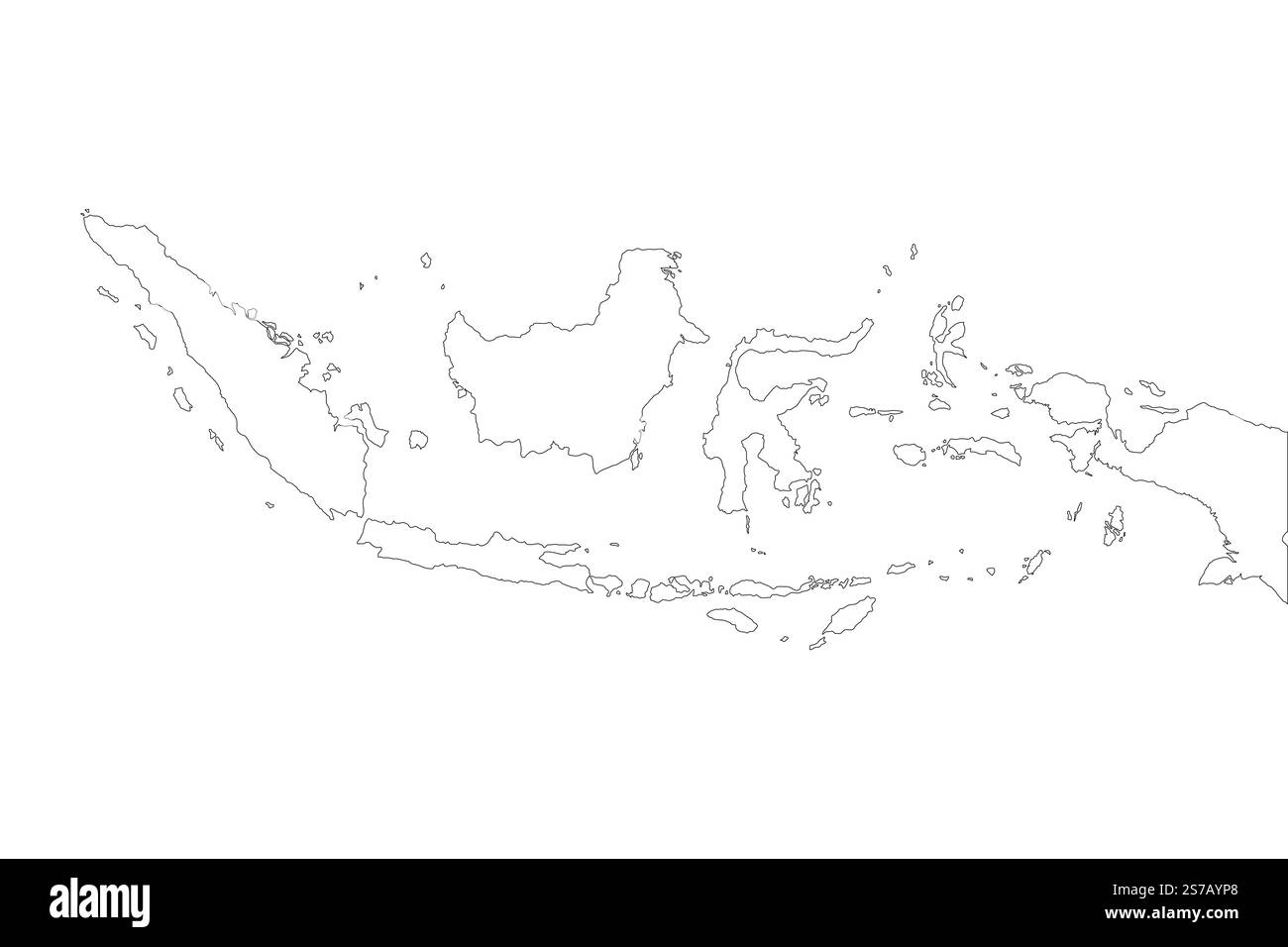 indonesia map outline vector design on white background Stock Vector ...