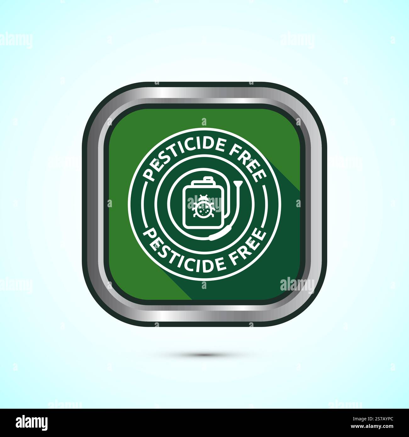 Pesticide free icon design illustration. Certified natural product ...