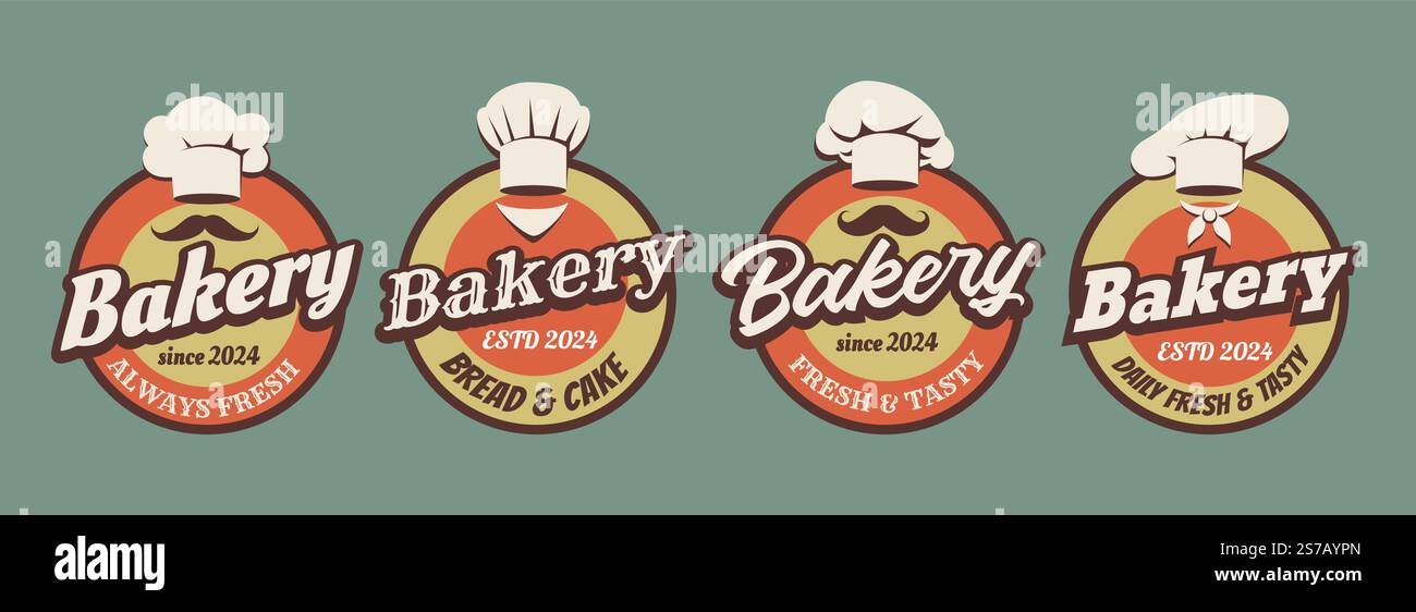 Bakery vintage emblem set Stock Vector Image & Art - Alamy