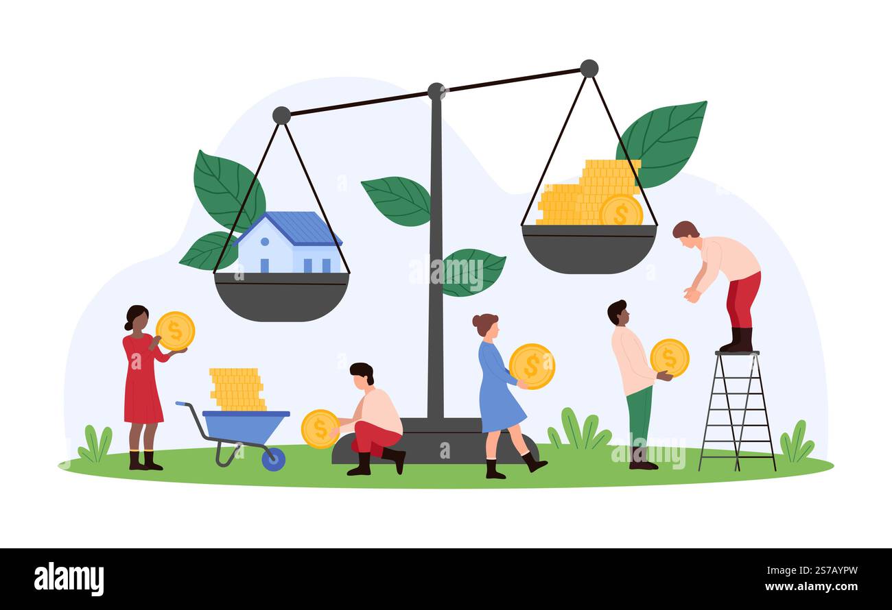 Estate scale Stock Vector Images - Alamy