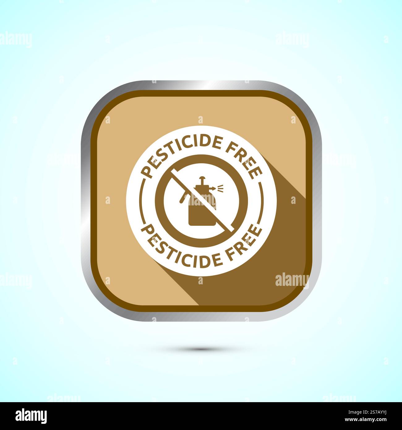 Pesticide free icon design illustration. Certified natural product ...