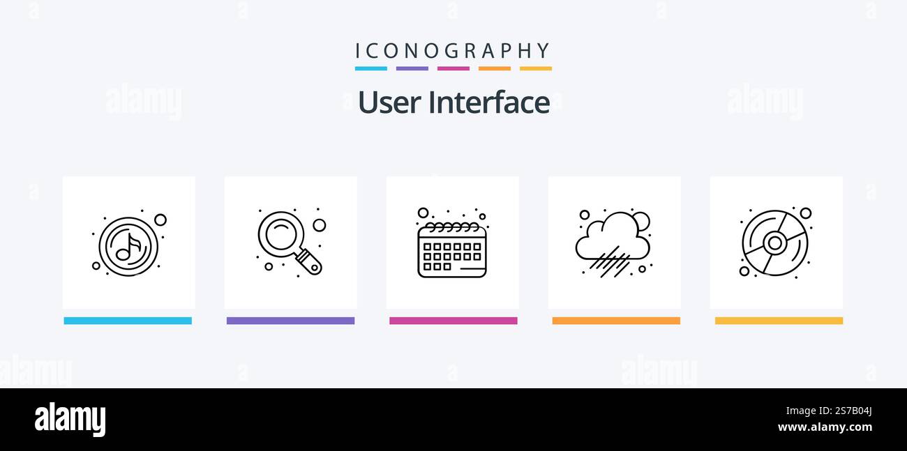 User Interface Line 5 Icon Pack Including . multimedia. charge. dvd ...