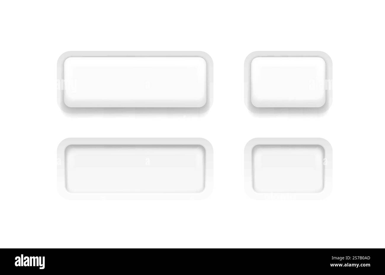 White frame label, event bar button, gray signboard. Vector Stock ...