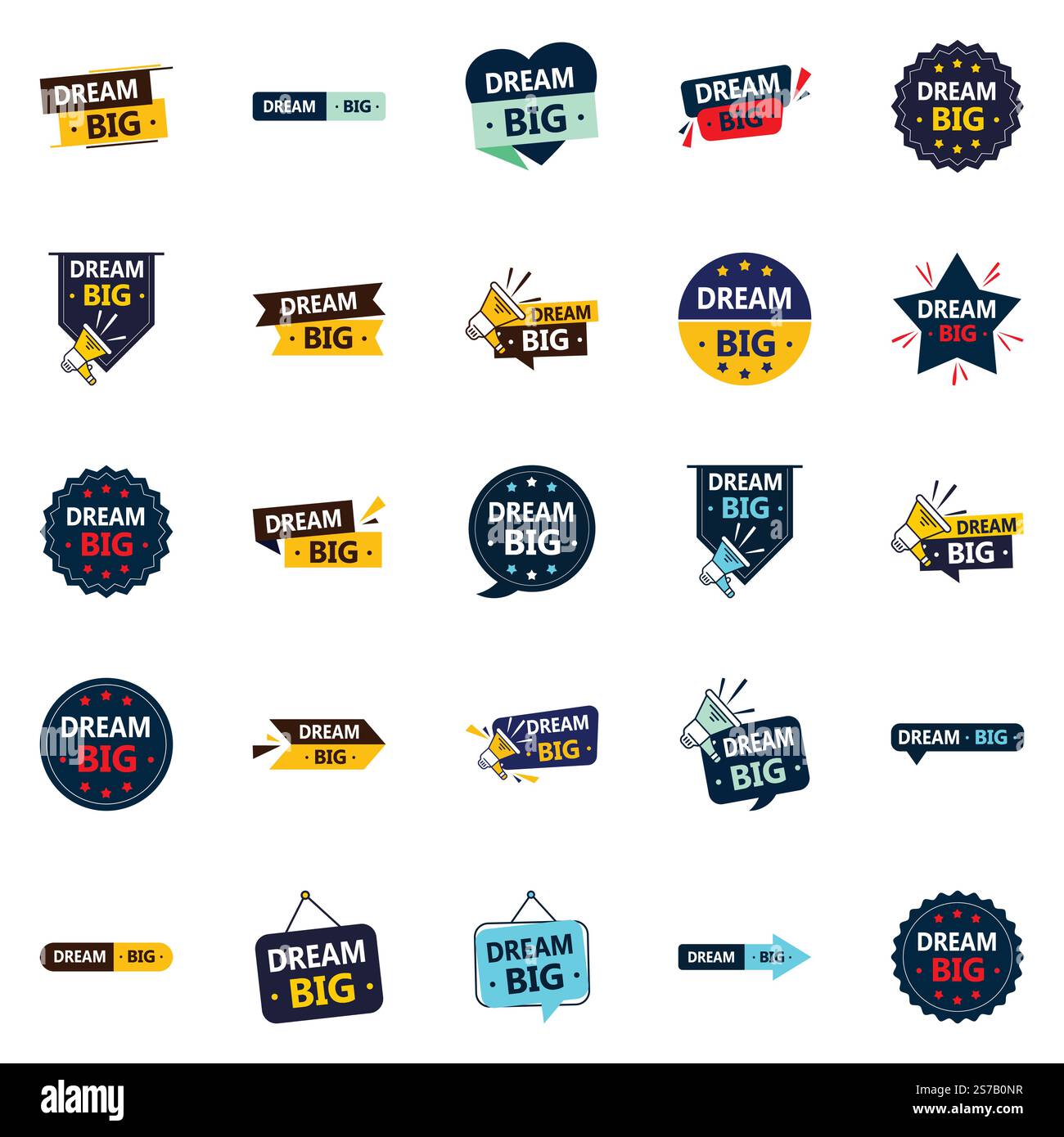 Dream Big 25 Modern Vector Designs for Achieving Greatness Stock Vector ...