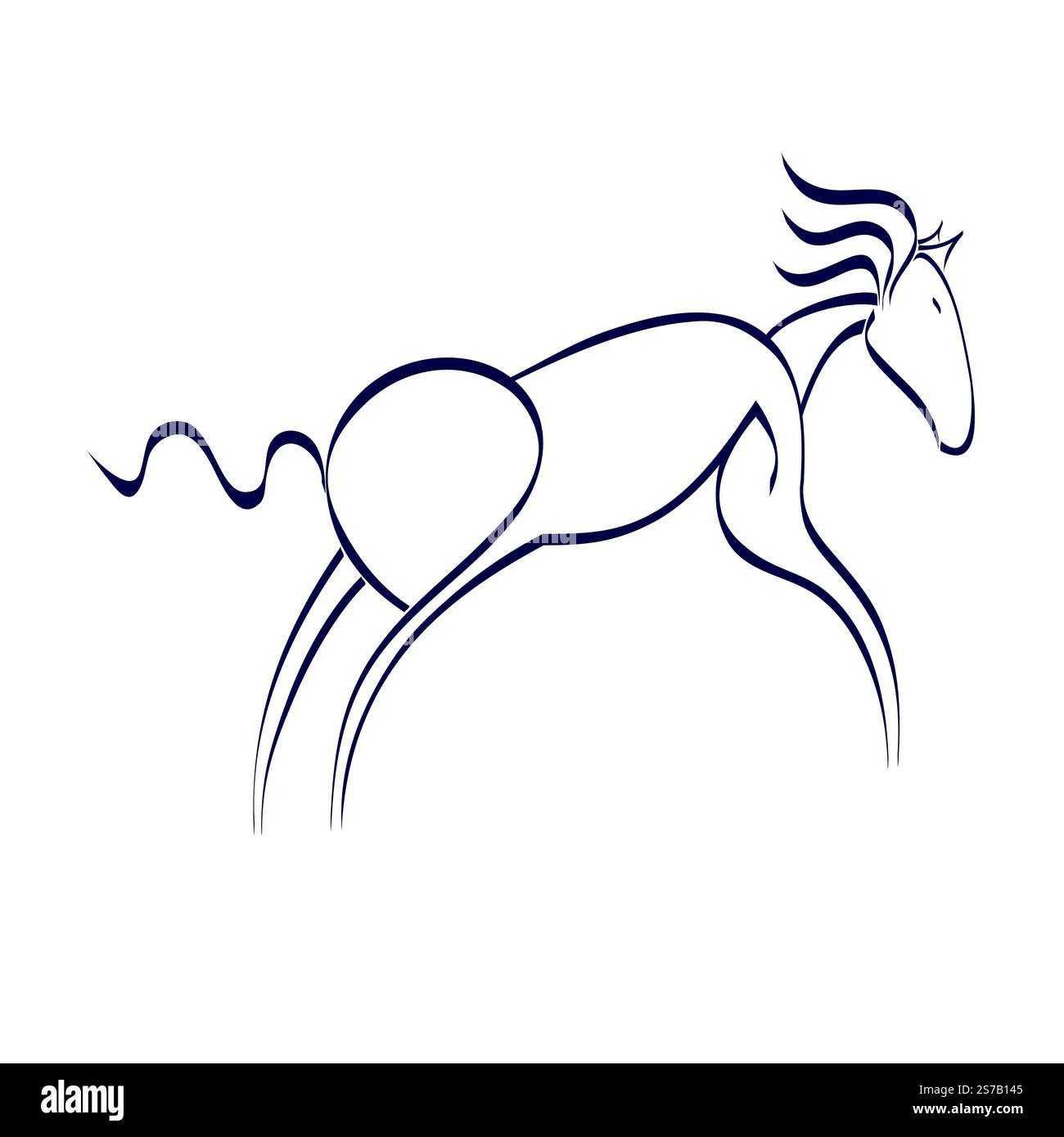 Sign white horse on Stock Vector Images - Alamy