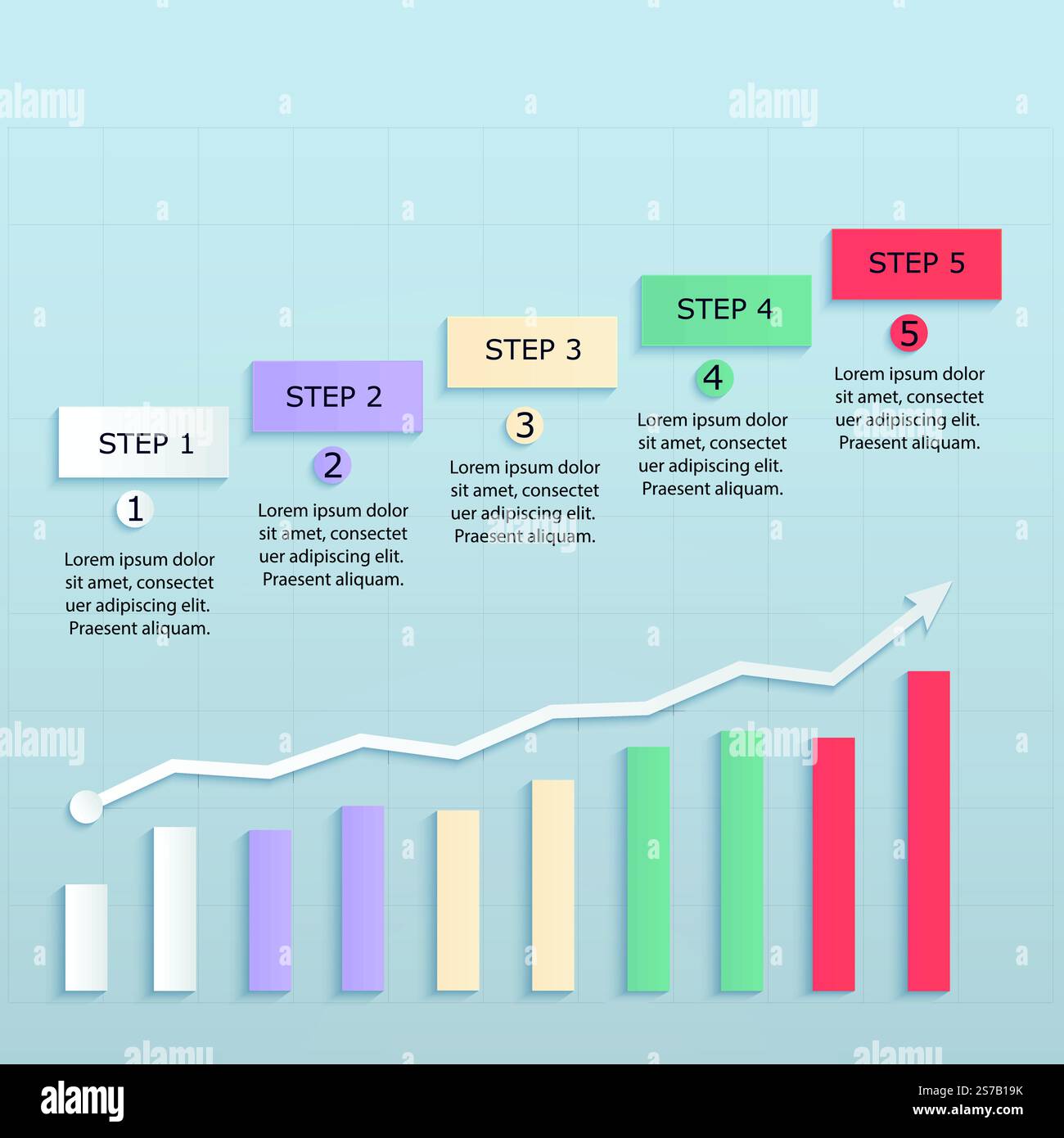 Strategic paper template with the schedule. Paper infographics Stock ...