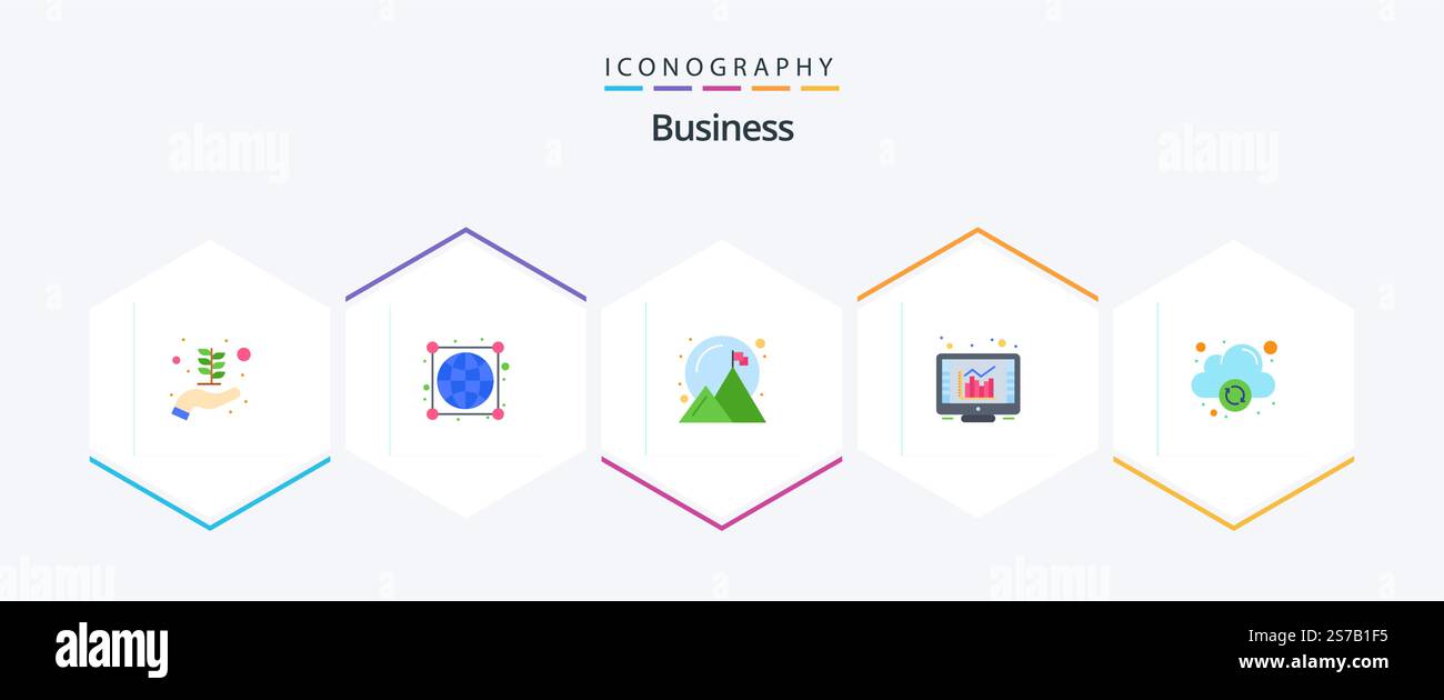 Business 25 Flat icon pack including online. cloud. achievement. report ...
