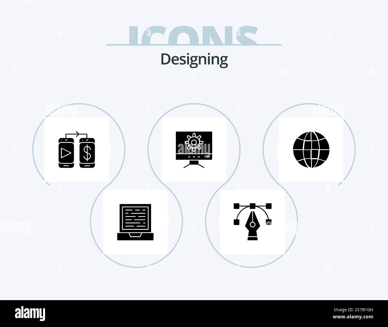 Designing Glyph Icon Pack 5 Icon Design. . design. money. internet ...