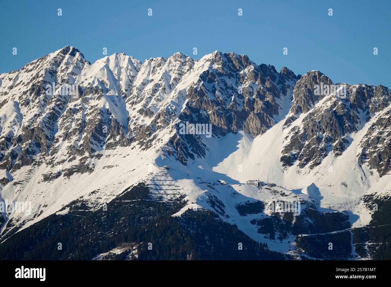 The mountain restaurant 'Seegrube' is pictured at the snow covered ...