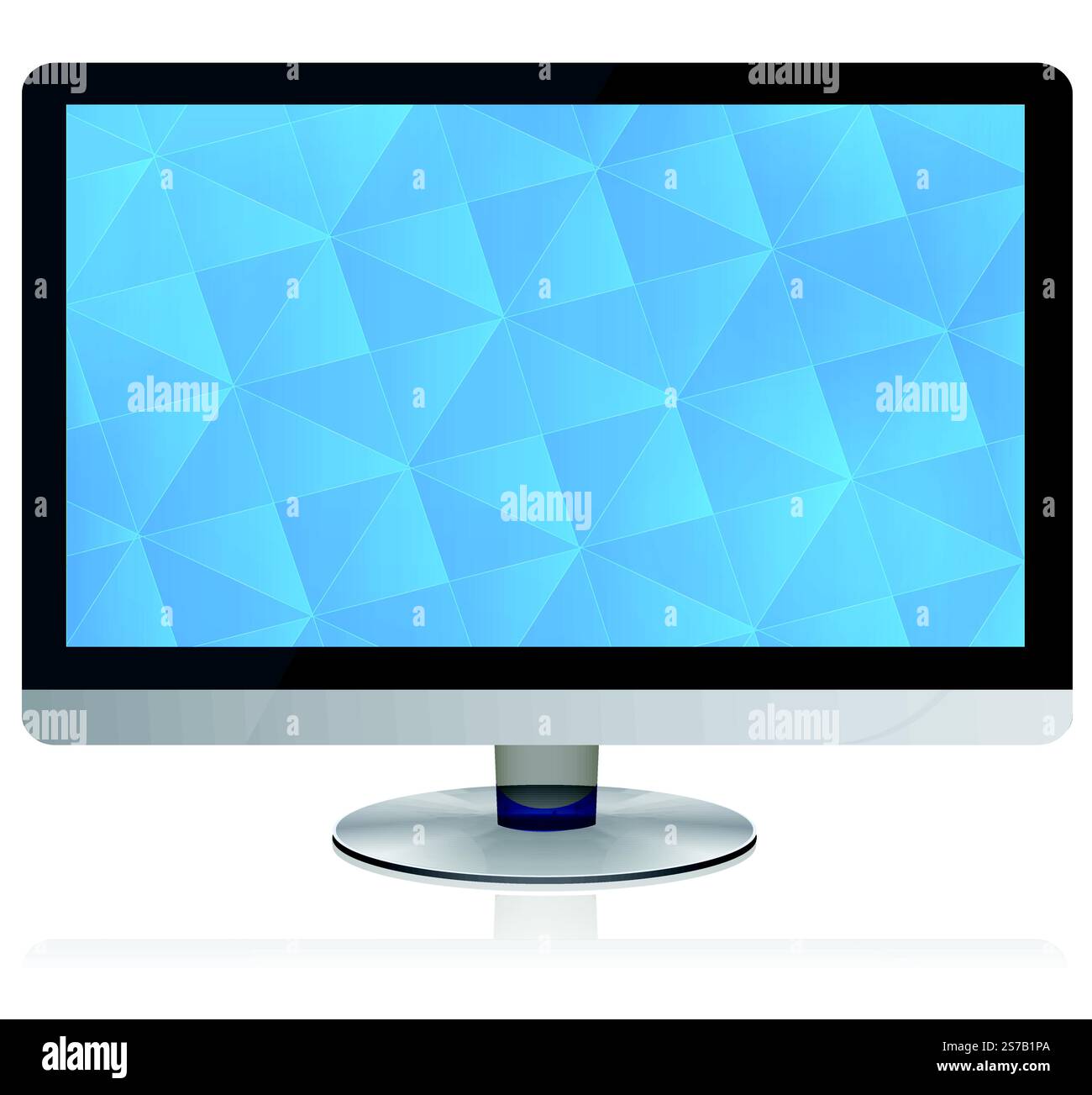 Widescreen Flat Panel Monitor with geometric pattern. Vector ...