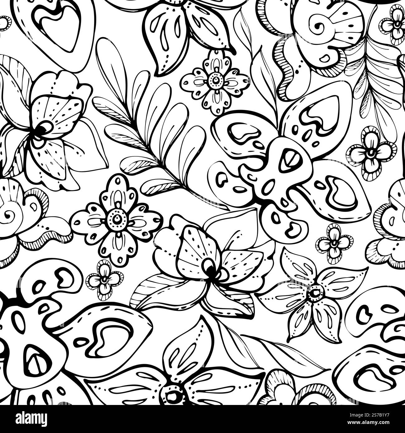 Floral lace traditional embroidery, exotic rose orchid flowers and ...