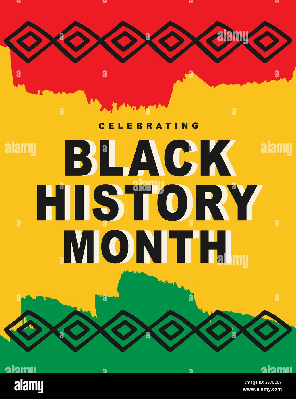 Black History Month 2025 African American Banner Stock Vector Image ...