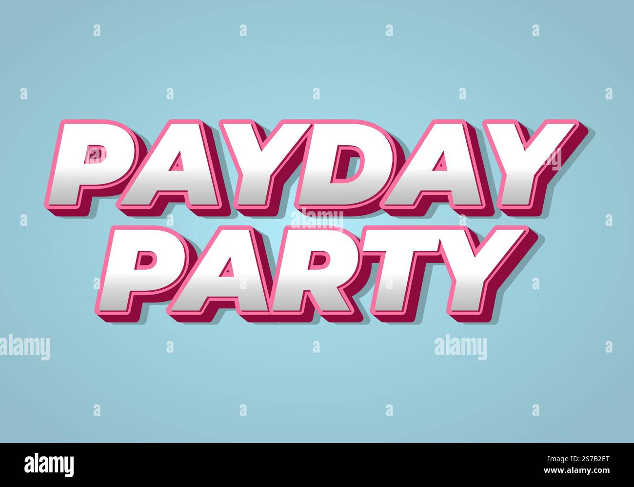 Payday party. Text effect design for social media ads in 3D style Stock ...