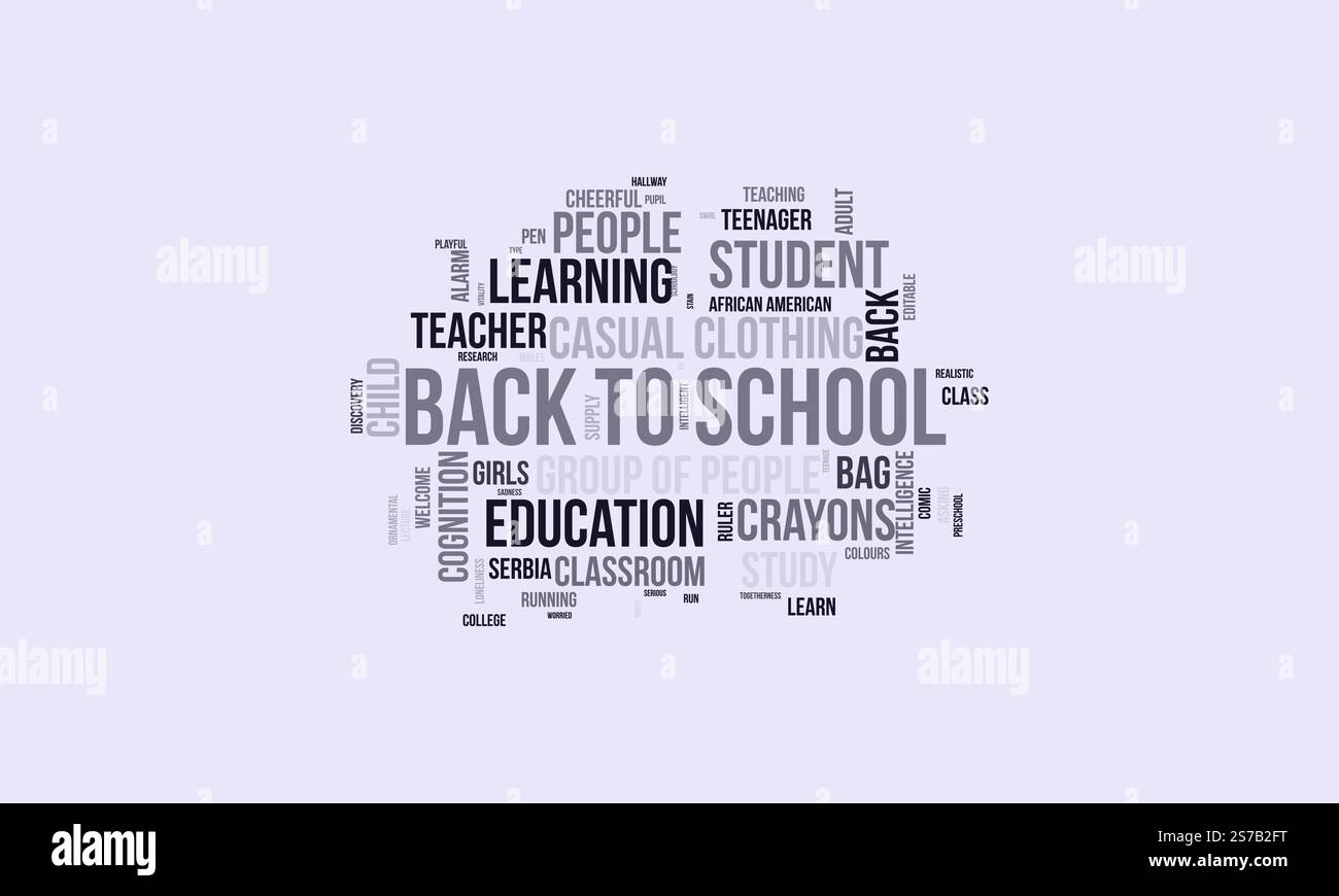 Back To School word cloud template. Back To School concept vector ...