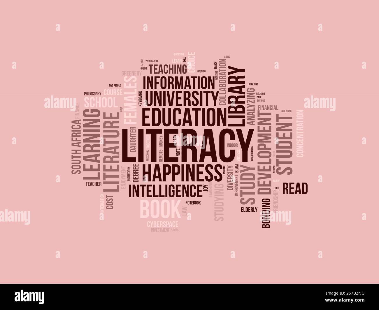 Literacy word cloud template. Literacy concept vector tagcloud ...