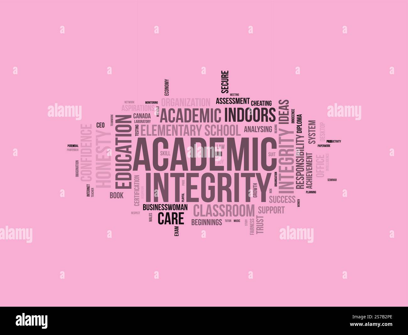 Academic Integrity word cloud template. Academic Integrity concept ...