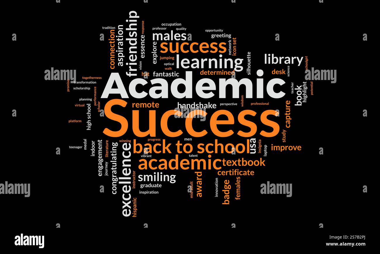 Academic Success word cloud template. Academic Success concept vector ...