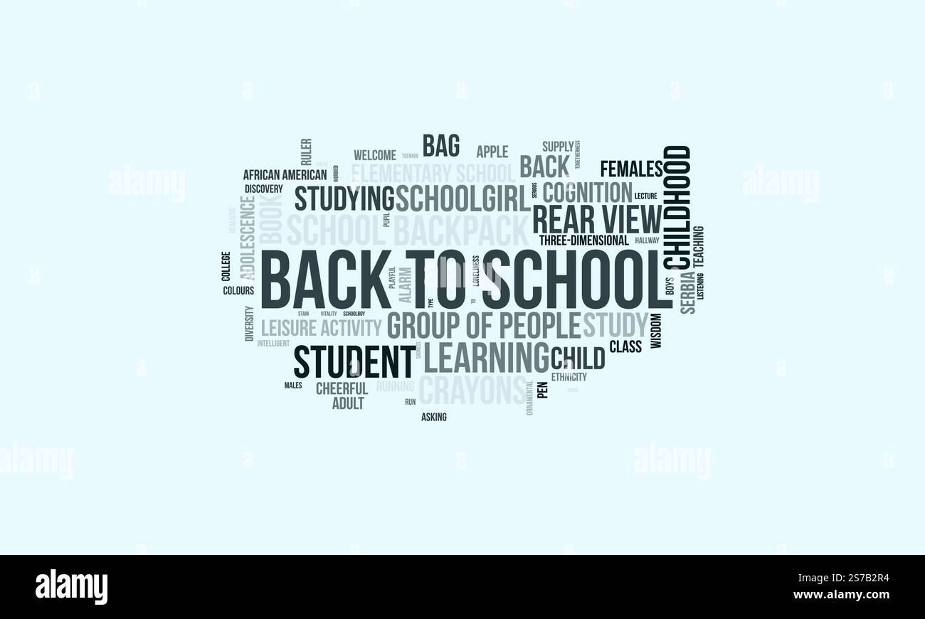 Back To School word cloud template. Back To School concept vector ...