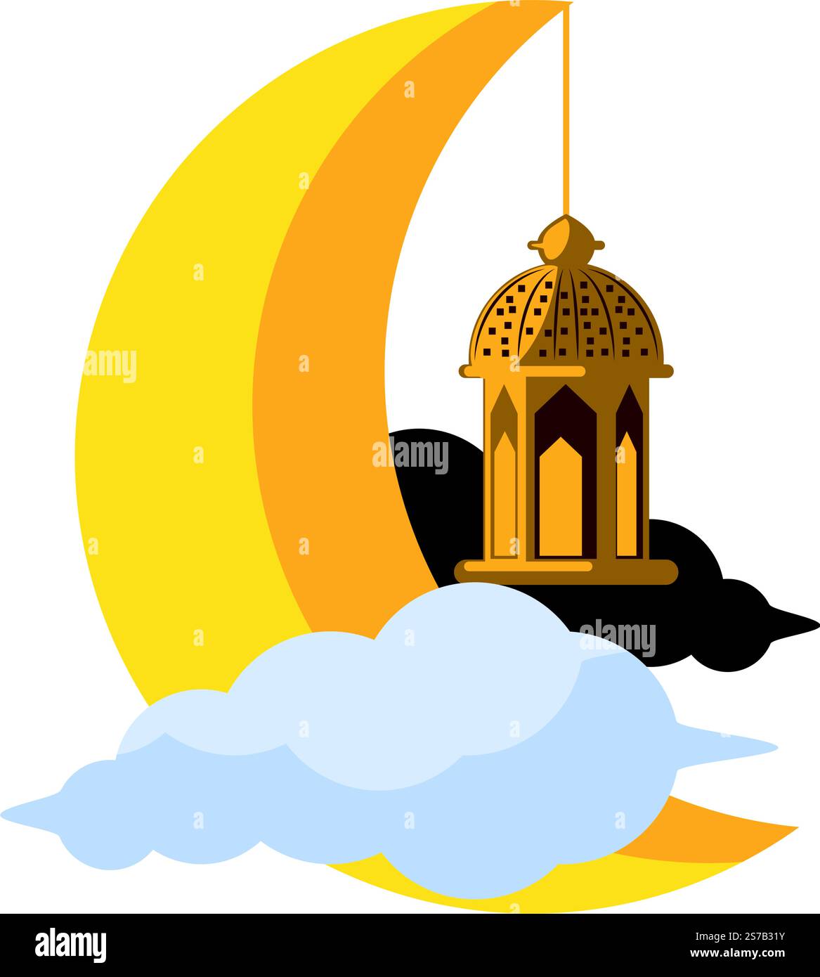 arabic lamp and crescent moon Stock Vector Image & Art - Alamy