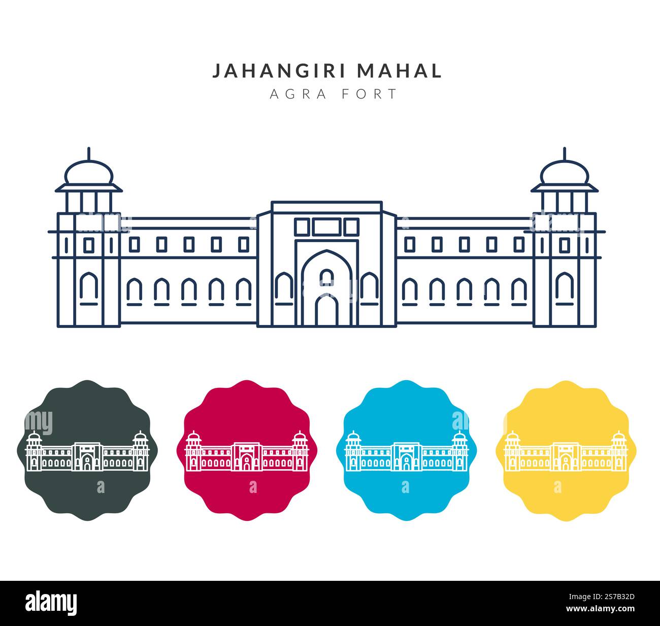 Agra fort unesco Stock Vector Images - Alamy