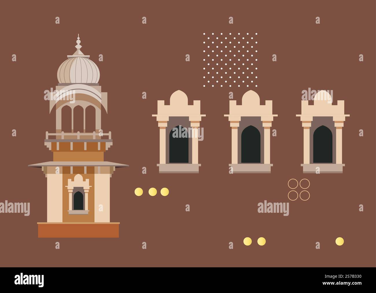 Semi traditional building Stock Vector Images - Alamy