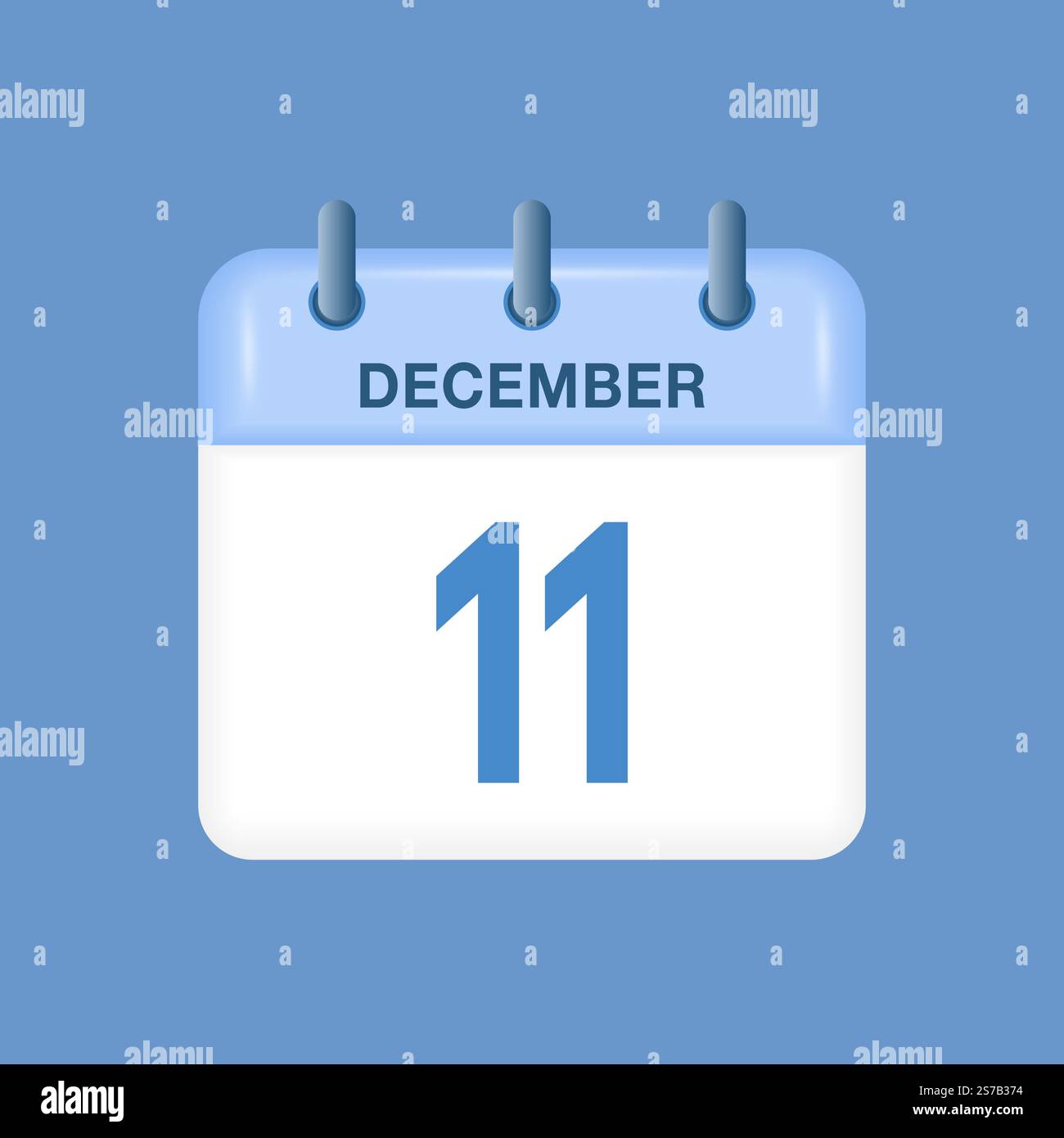December 11 - calendar and Time planner. Daily Calendar Icon reminder ...