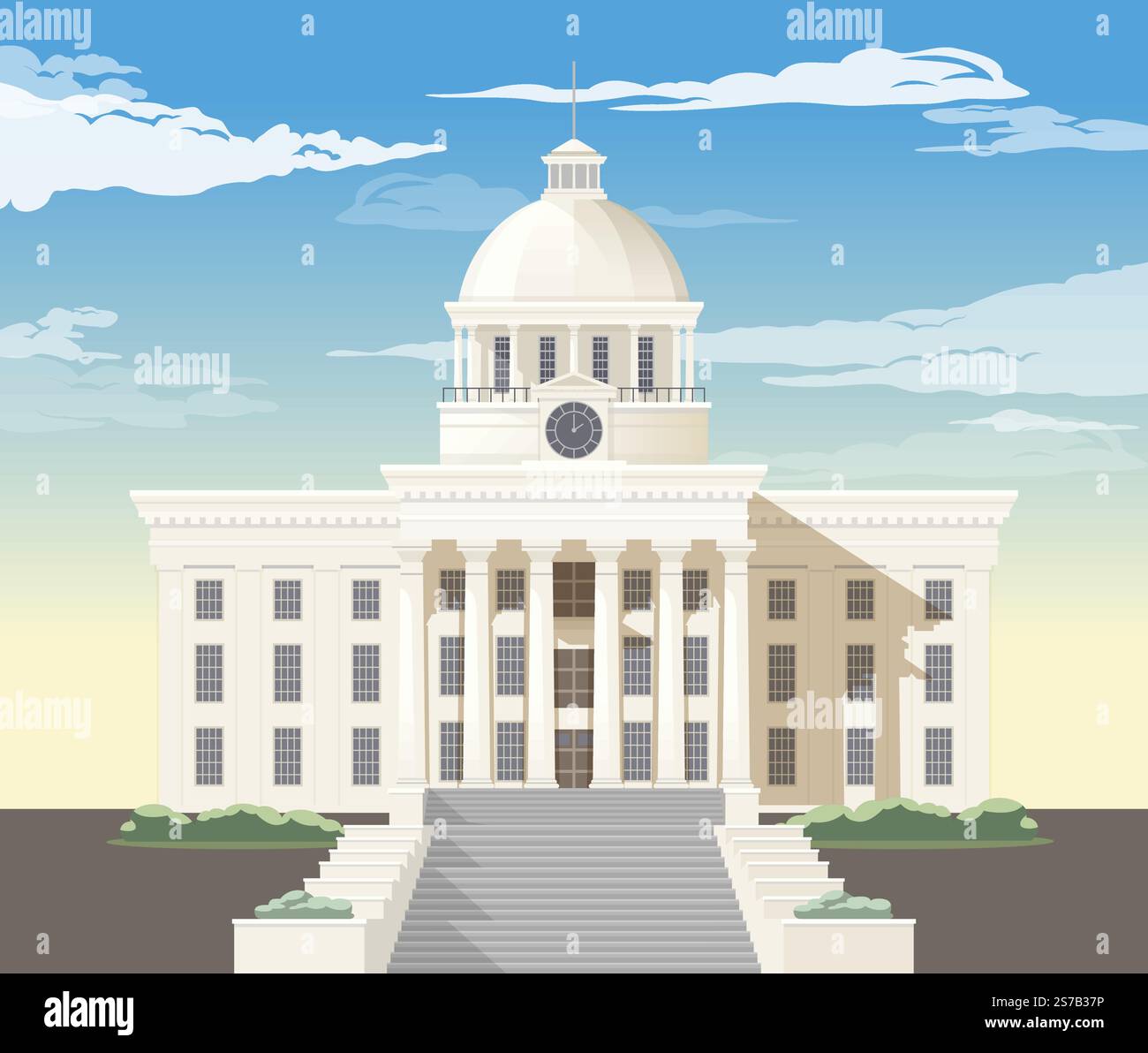 Alabama State Capitol - Montgomery, USA - Stock Illustration as EPS 10 ...