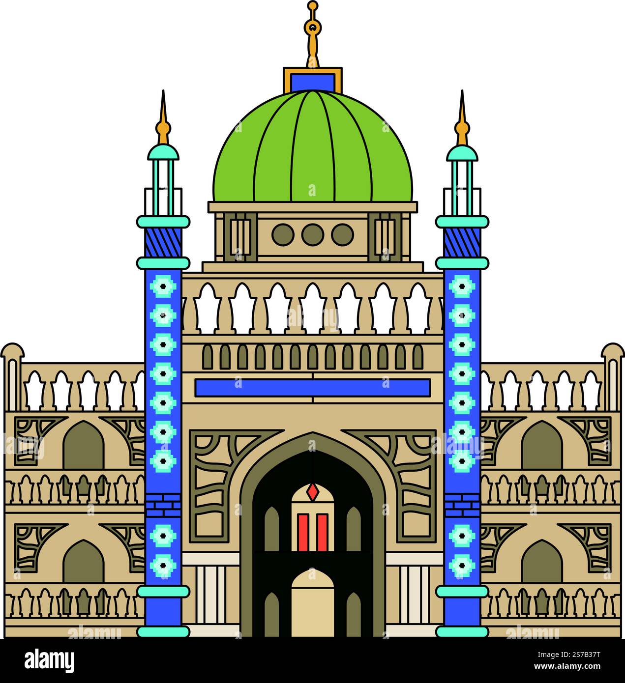 bahai temple architecture Stock Vector Image & Art - Alamy