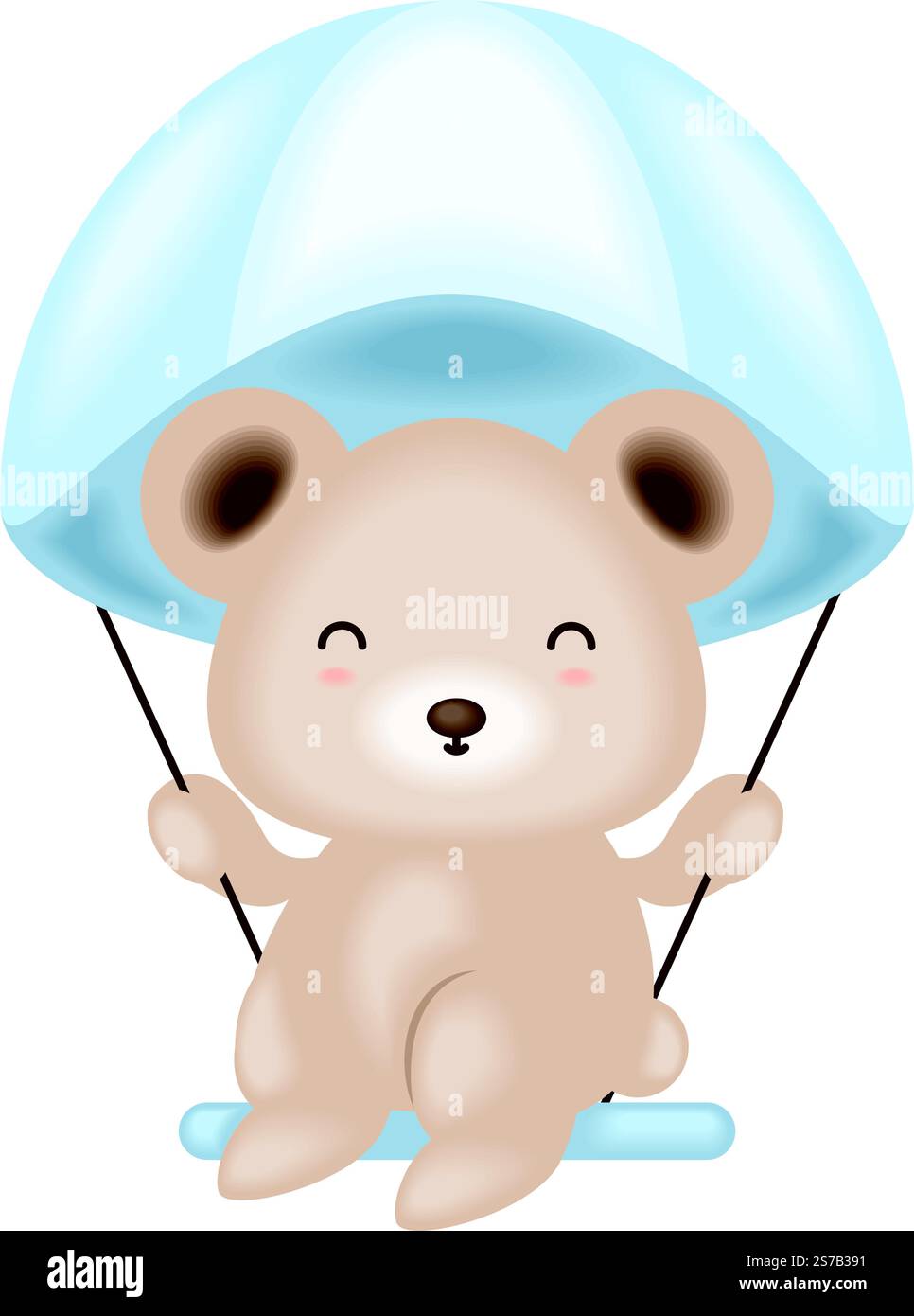 baby shower bear with parachute Stock Vector Image & Art - Alamy