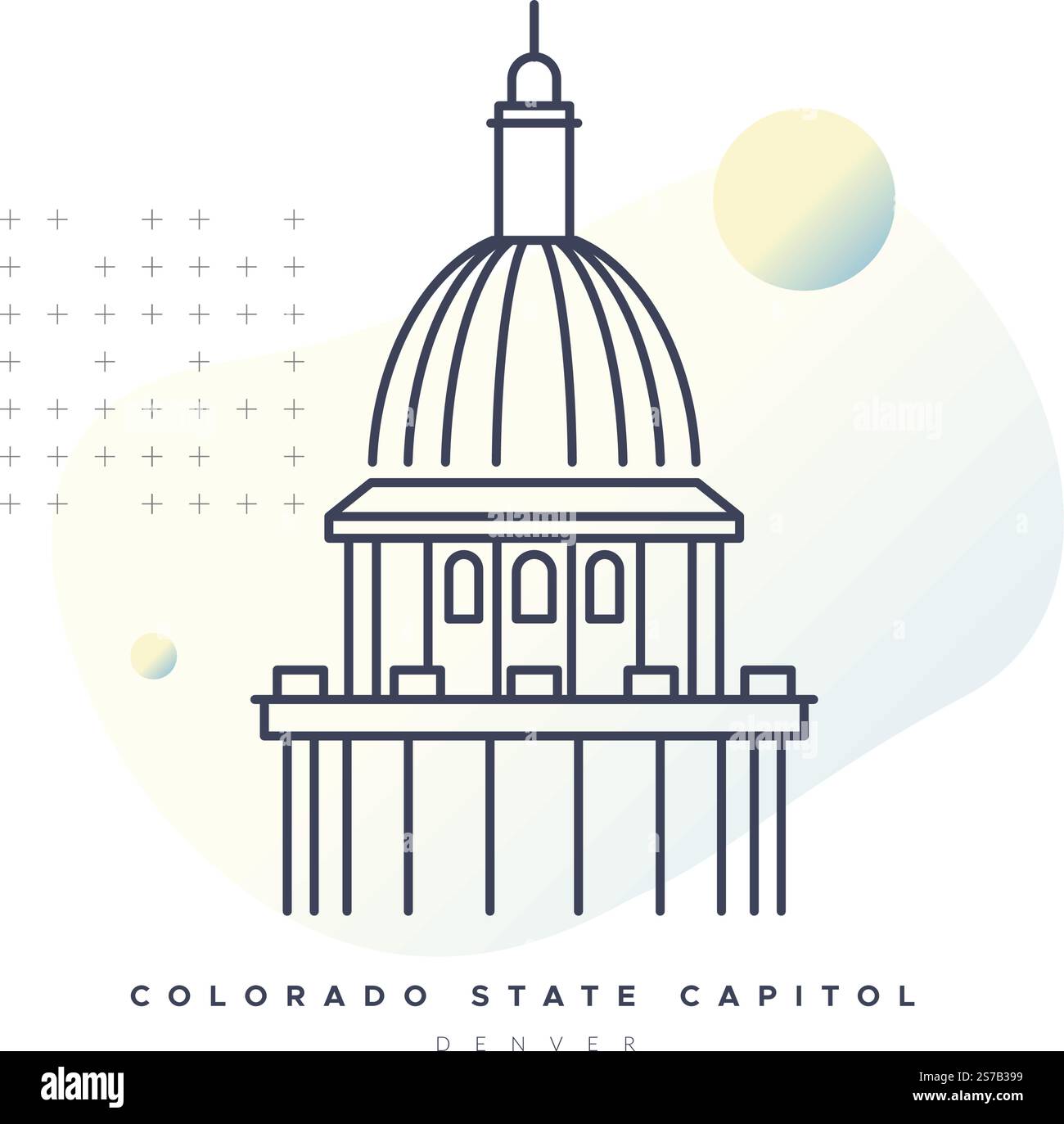Colorado State Capitol Building - Devner, USA - Stock Illustration as ...