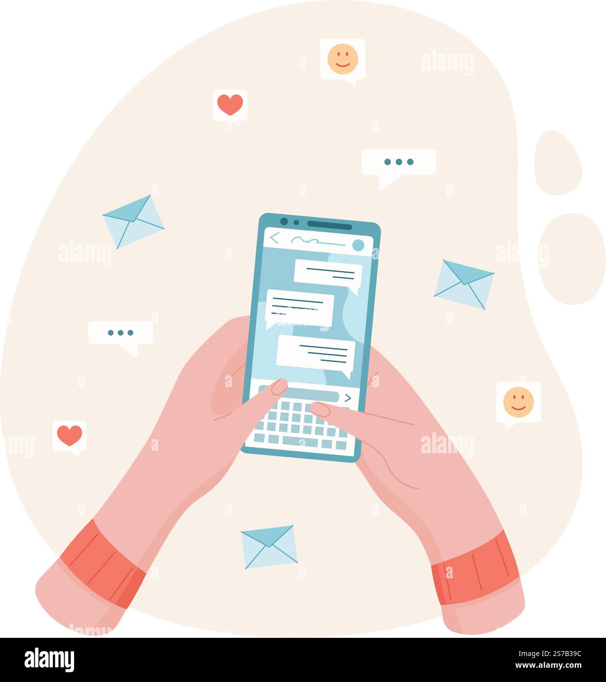 Phone girl conversation Stock Vector Images - Alamy