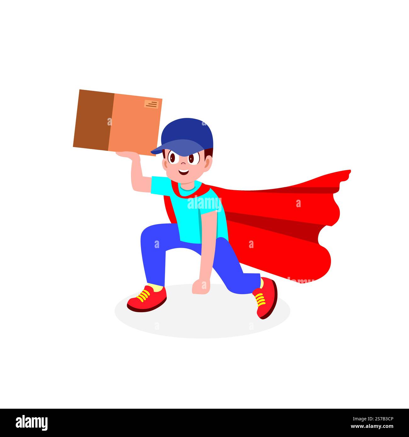 Fast and Reliable Superhero Package Delivery Stock Vector Image & Art ...