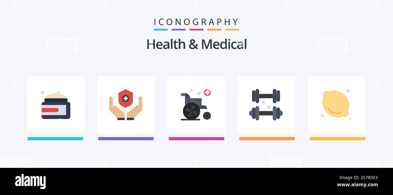 Health And Medical Flat 5 Icon Pack Including lemon. food. medical ...