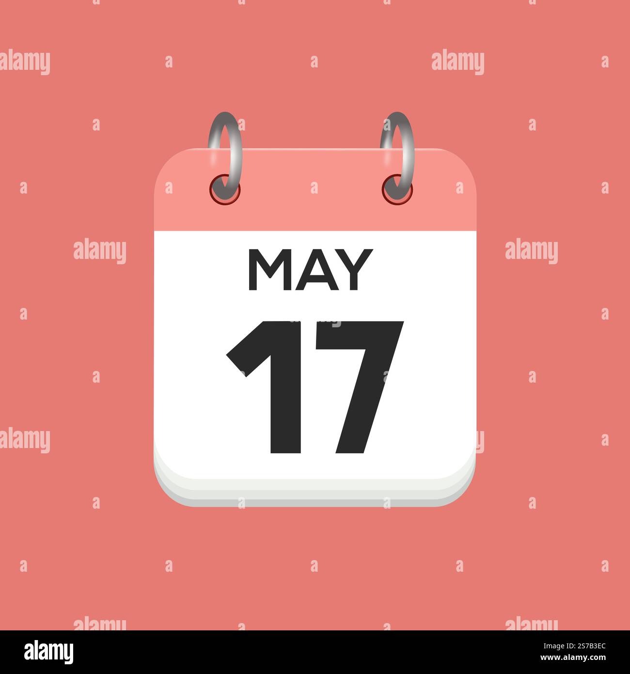 May 17 - calendar and Time planner. Daily Calendar Icon reminder ...