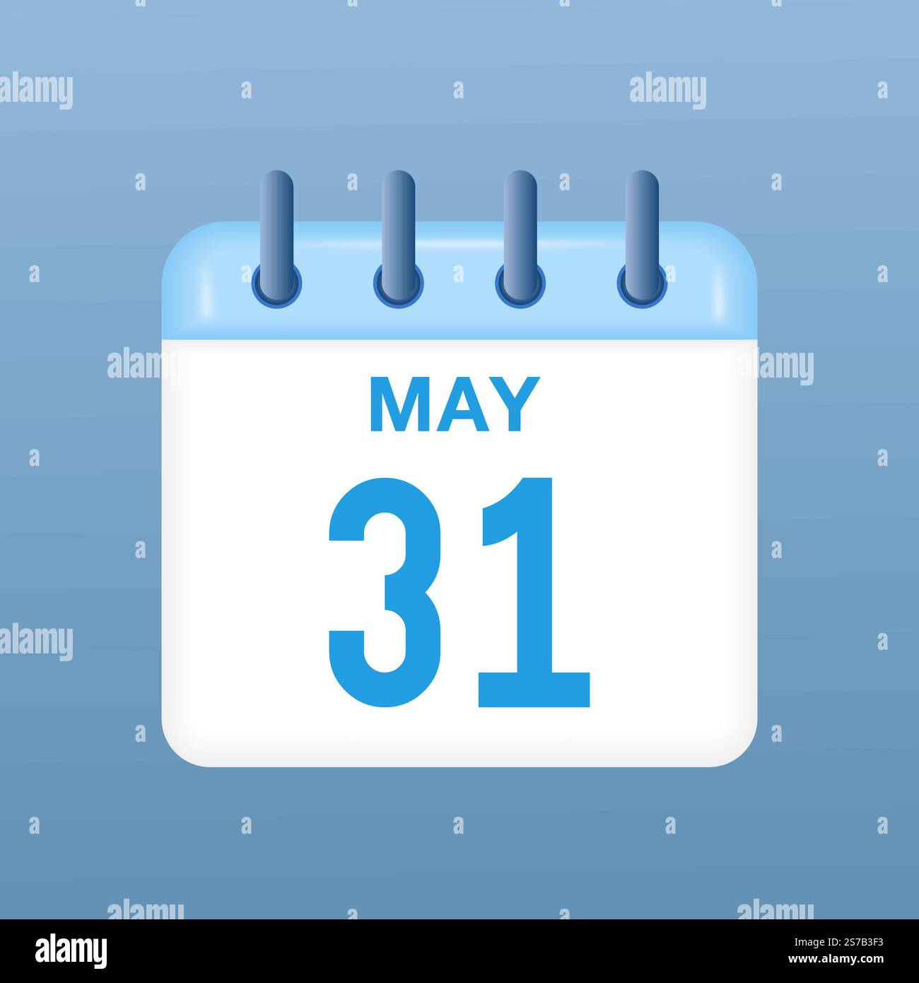 May 31 - calendar and Time planner. Daily Calendar Icon reminder ...