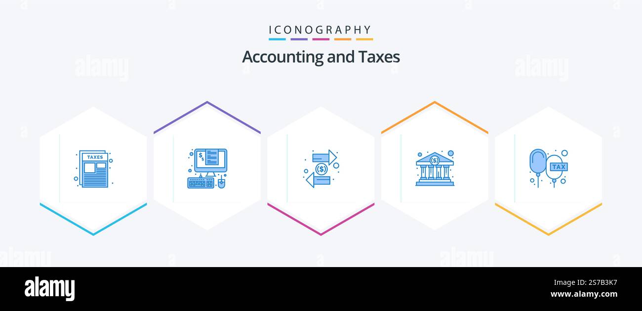 Taxes 25 Blue icon pack including cash. bank home. taxes. interchange ...