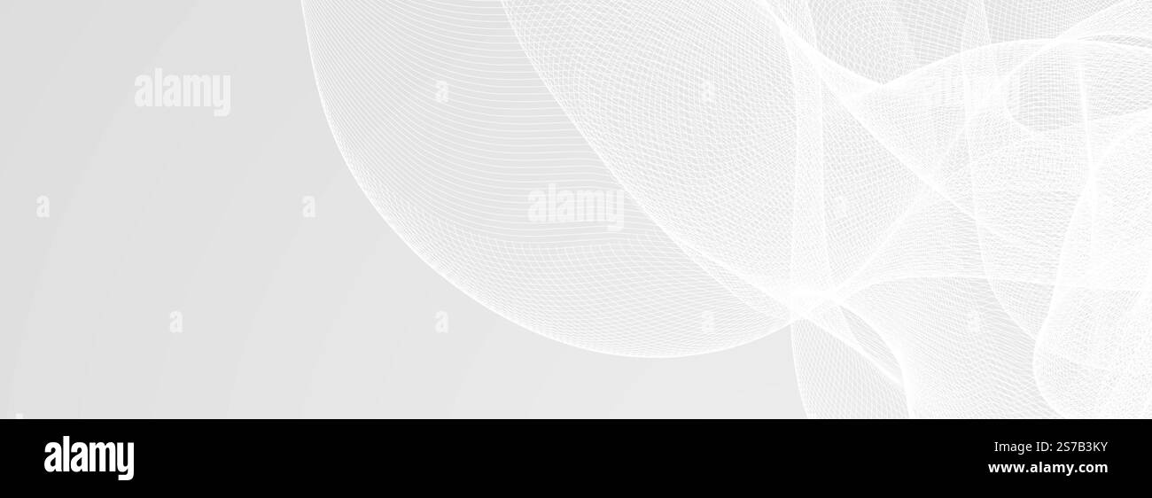 Abstract grey wavy lines pattern. Silver flowing waves background ...