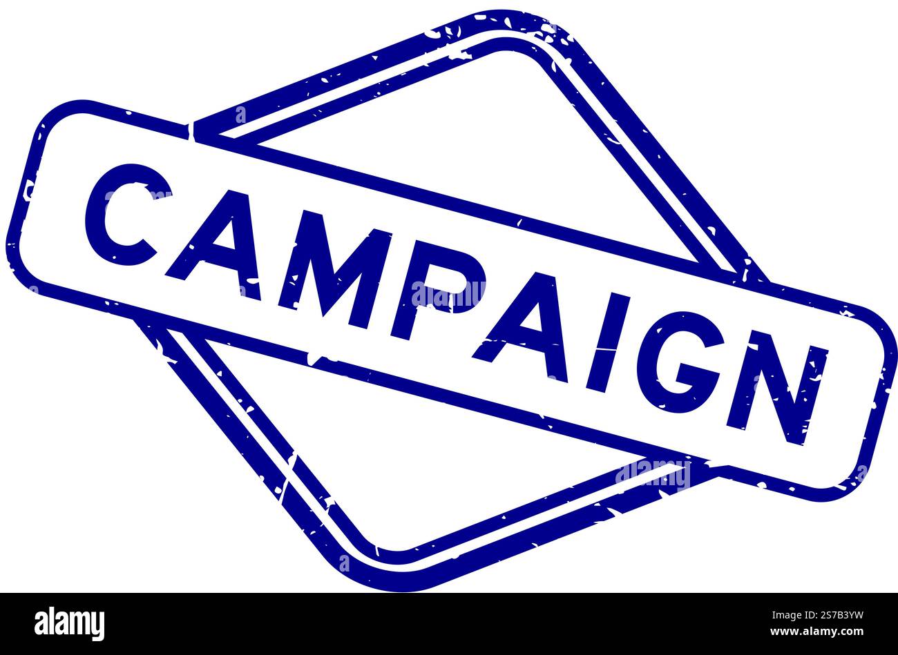 Grunge blue campaign word rubber seal stamp on white background Stock ...