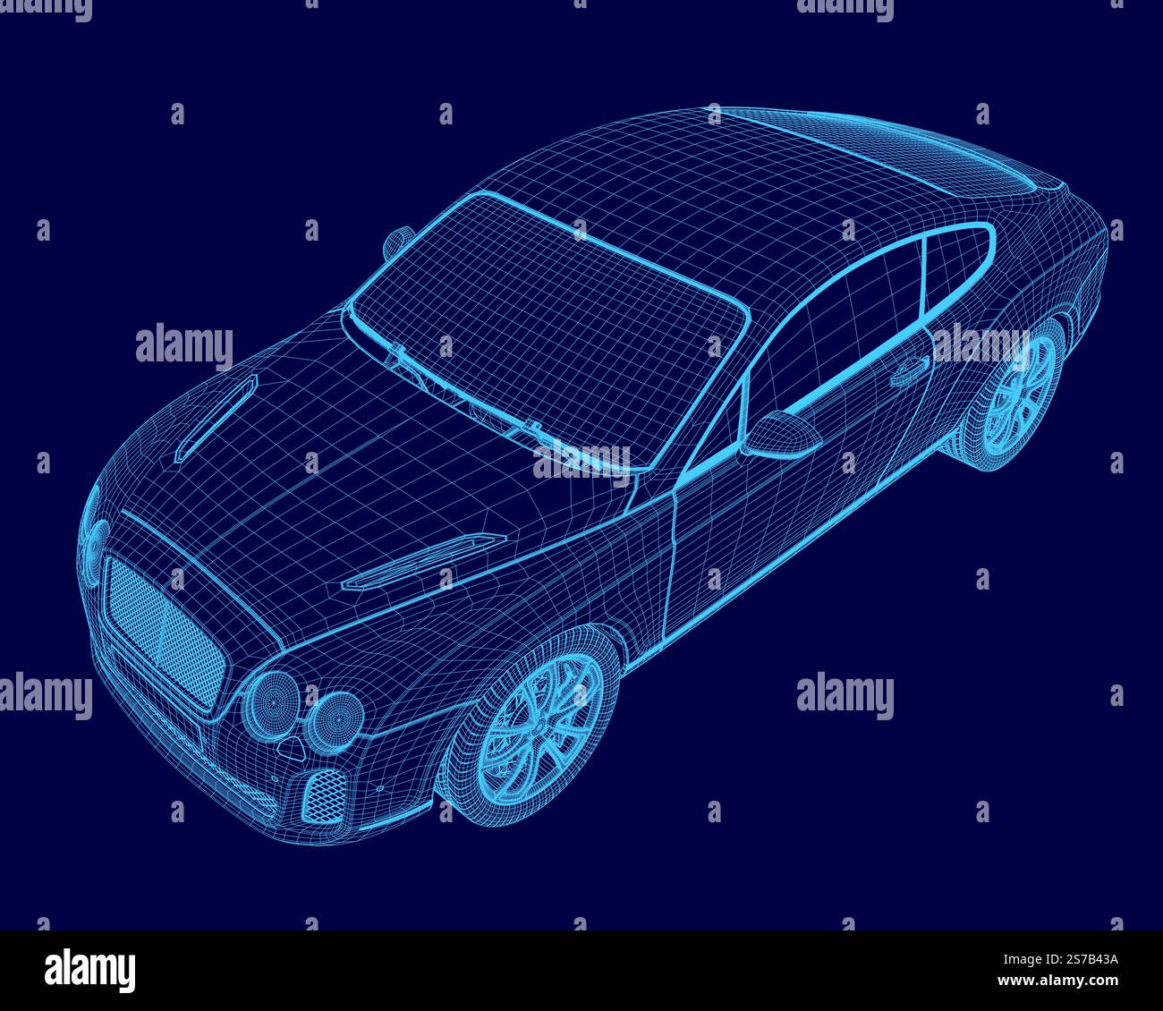 Wireframe car road Stock Vector Images - Alamy