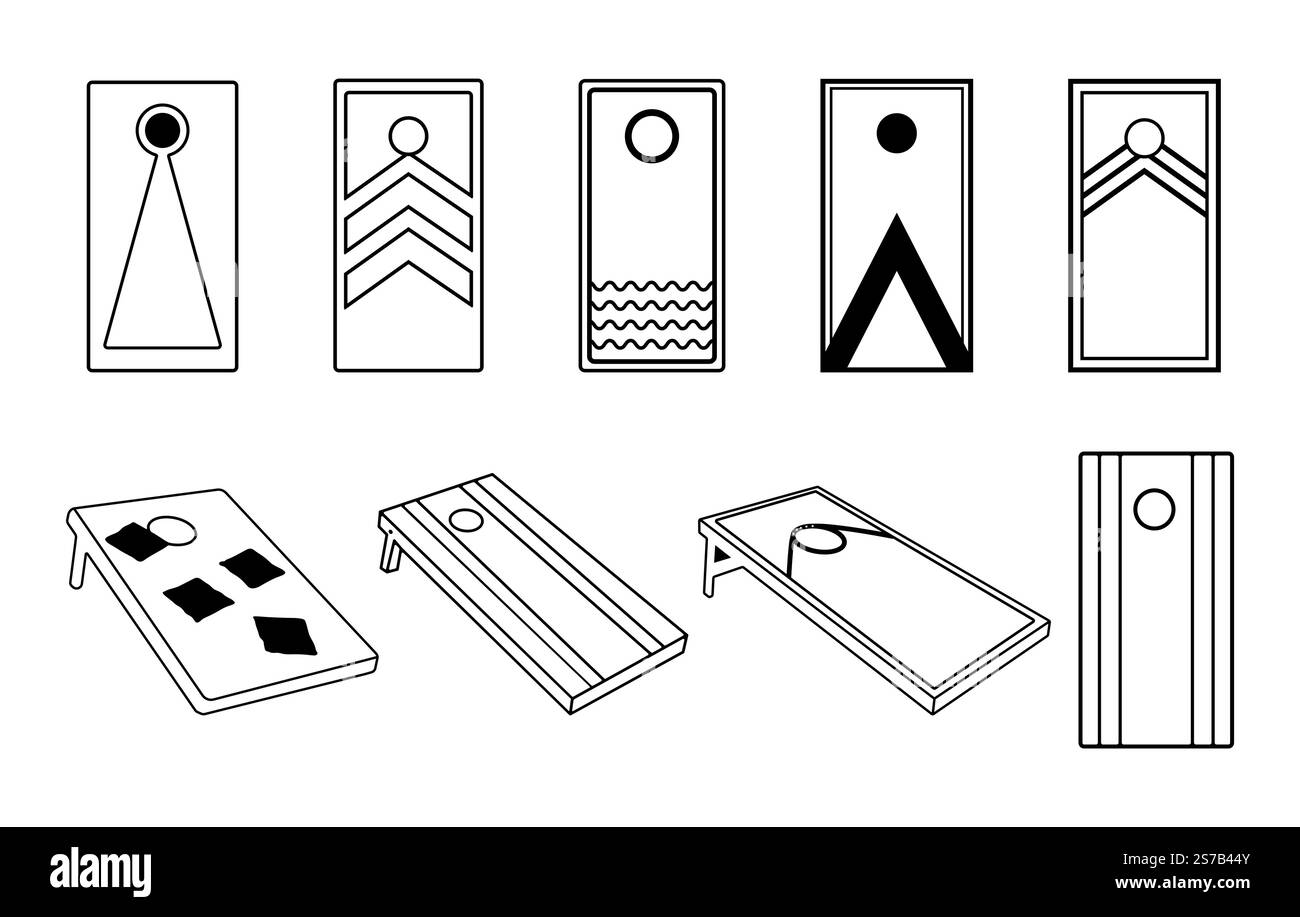 Cornhole board vectors, Cornhole board outline, Cornhole vectors ...