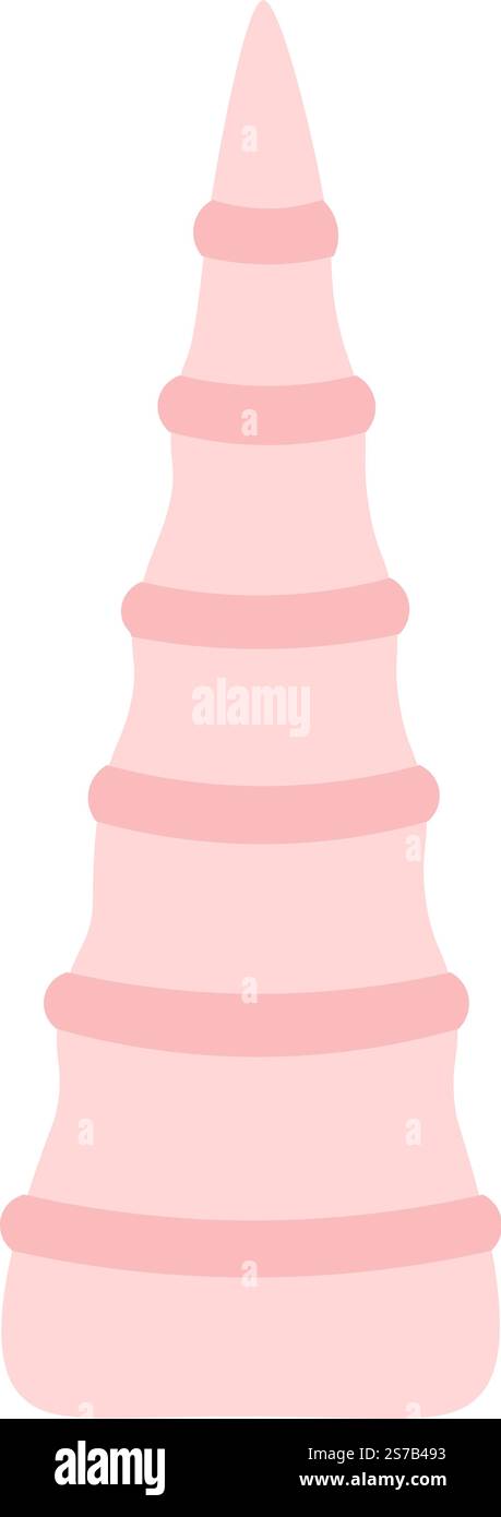 Light pink seashell featuring elegant horizontal lines, resting on a ...