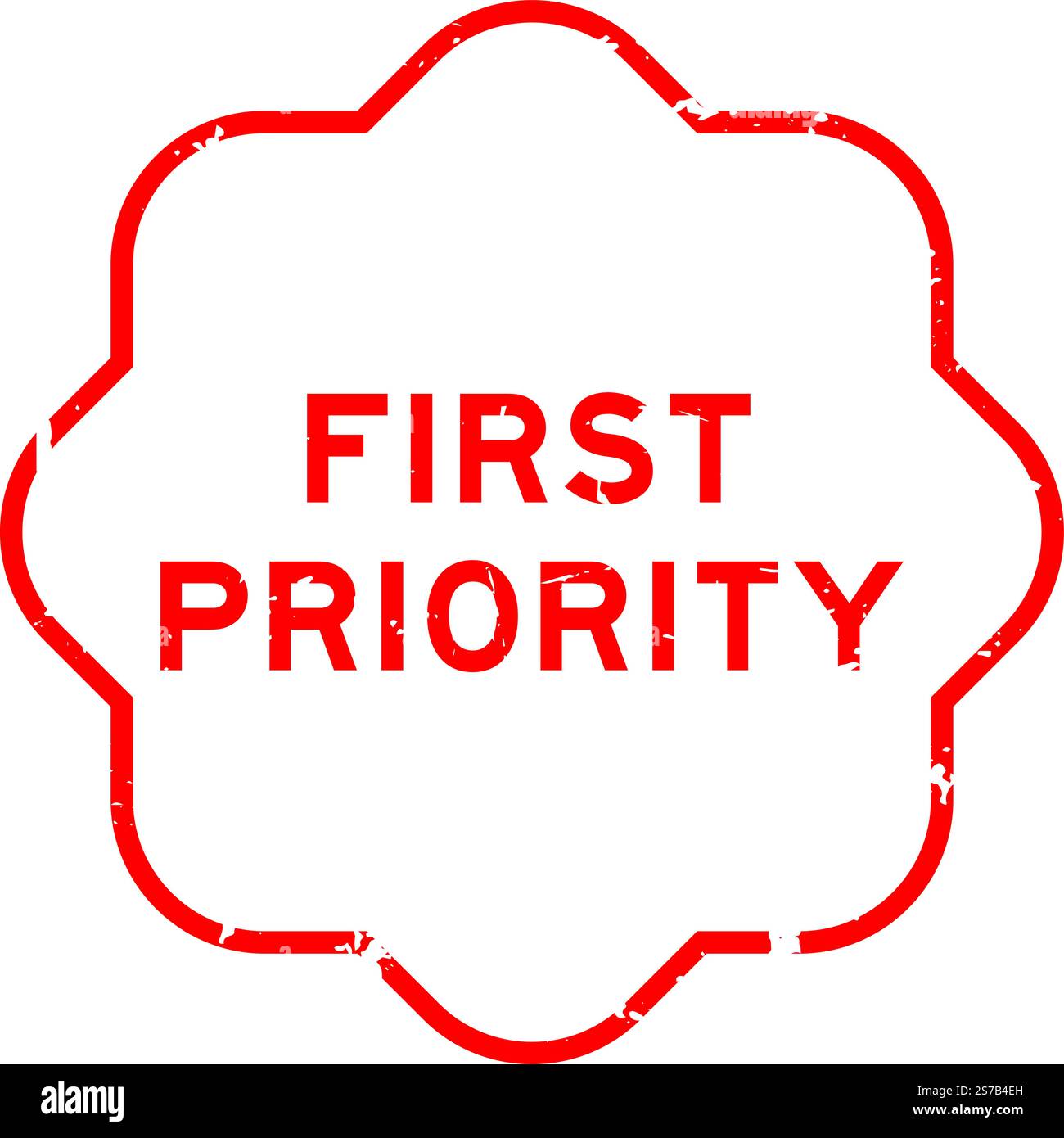 Grunge red first priority word rubber seal stamp on white background Stock Vector Image & Art ...