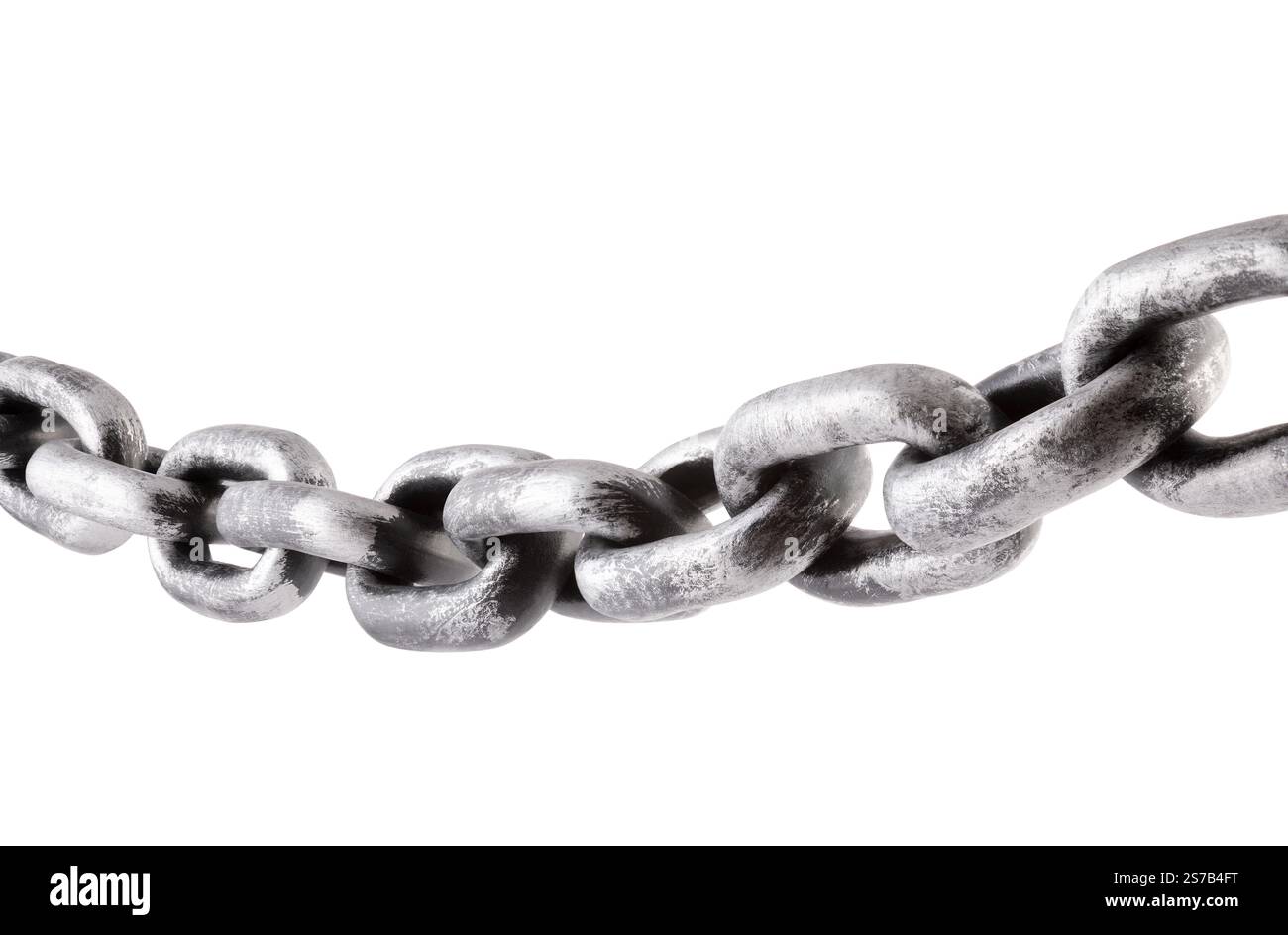 Old metal chain isolated on white background with clipping path Stock ...