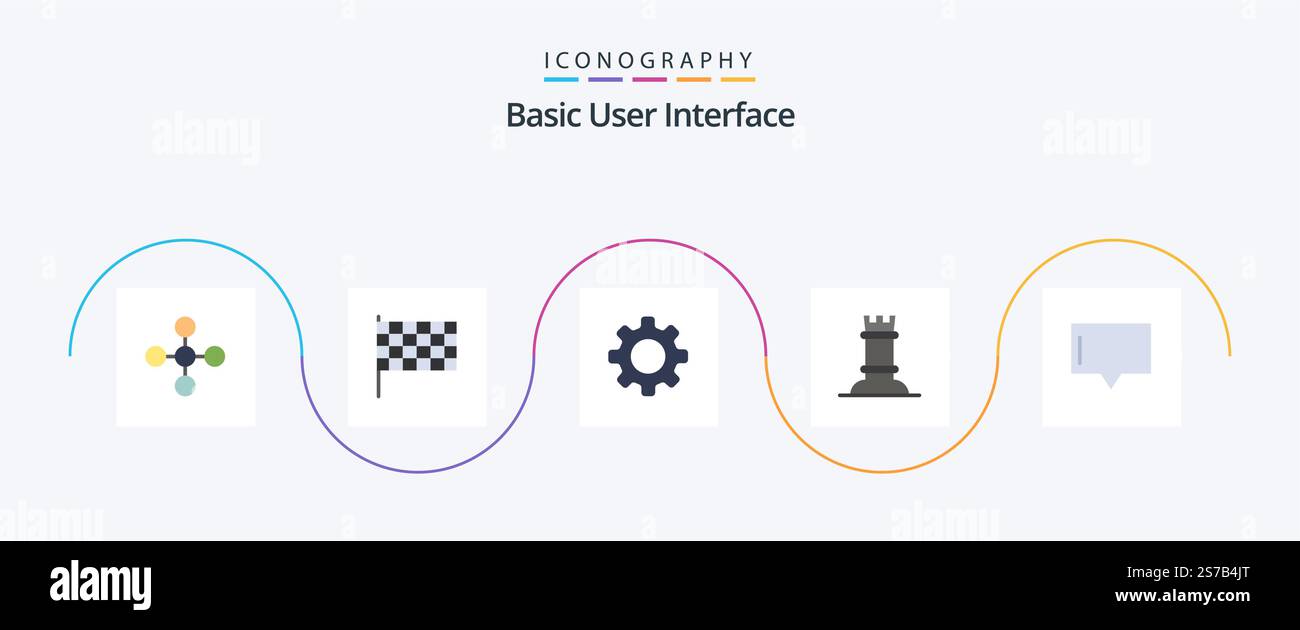 Basic Flat 5 Icon Pack Including . message. cog. bubble. figure Stock ...