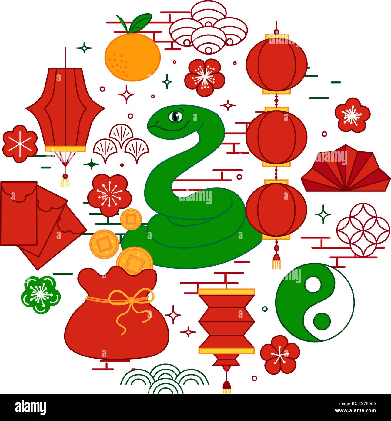 Cny decorations Stock Vector Images - Alamy