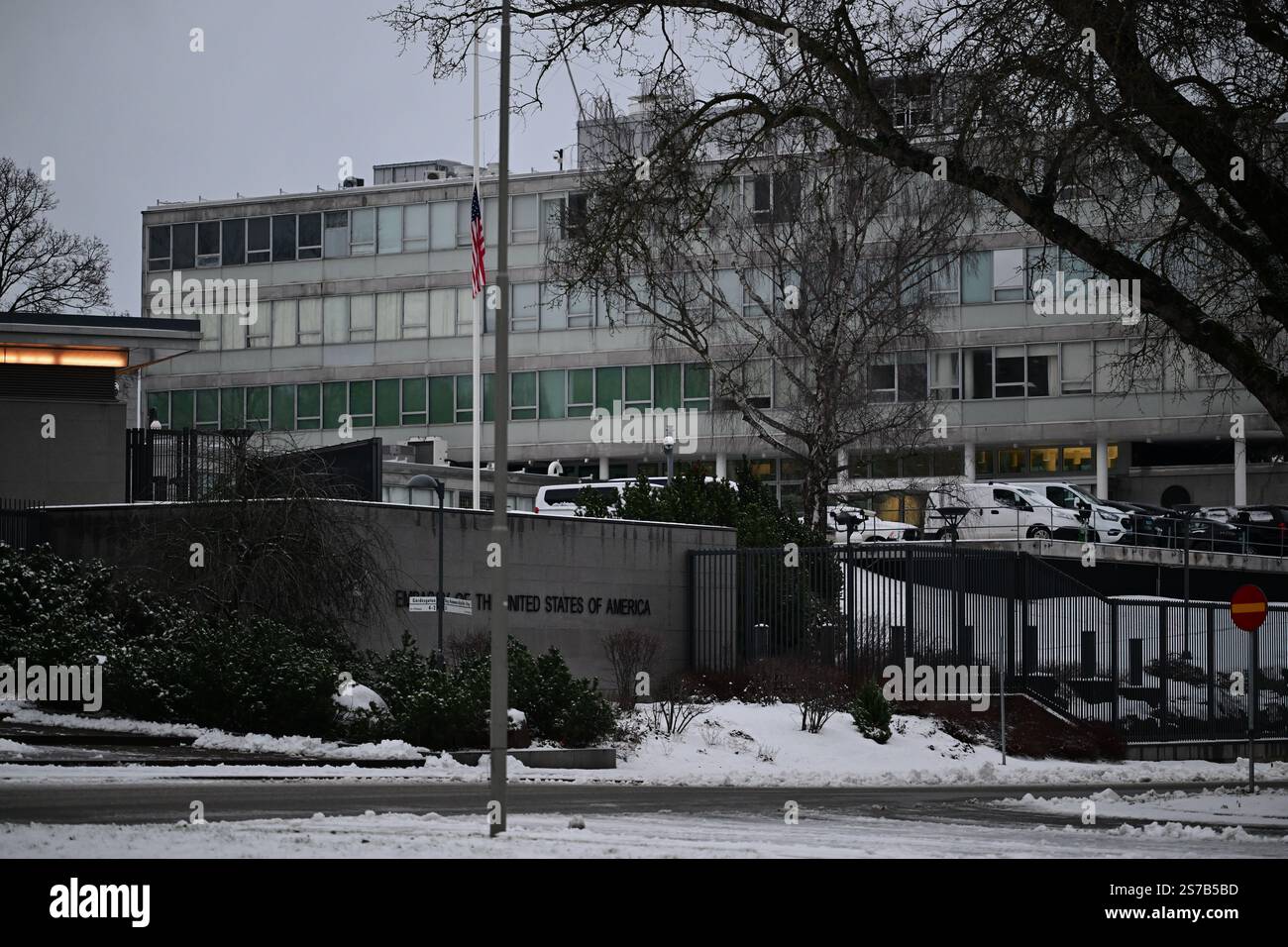 Stockholm, Uppland, Sweden. January 1 2025. Embassy of The United ...