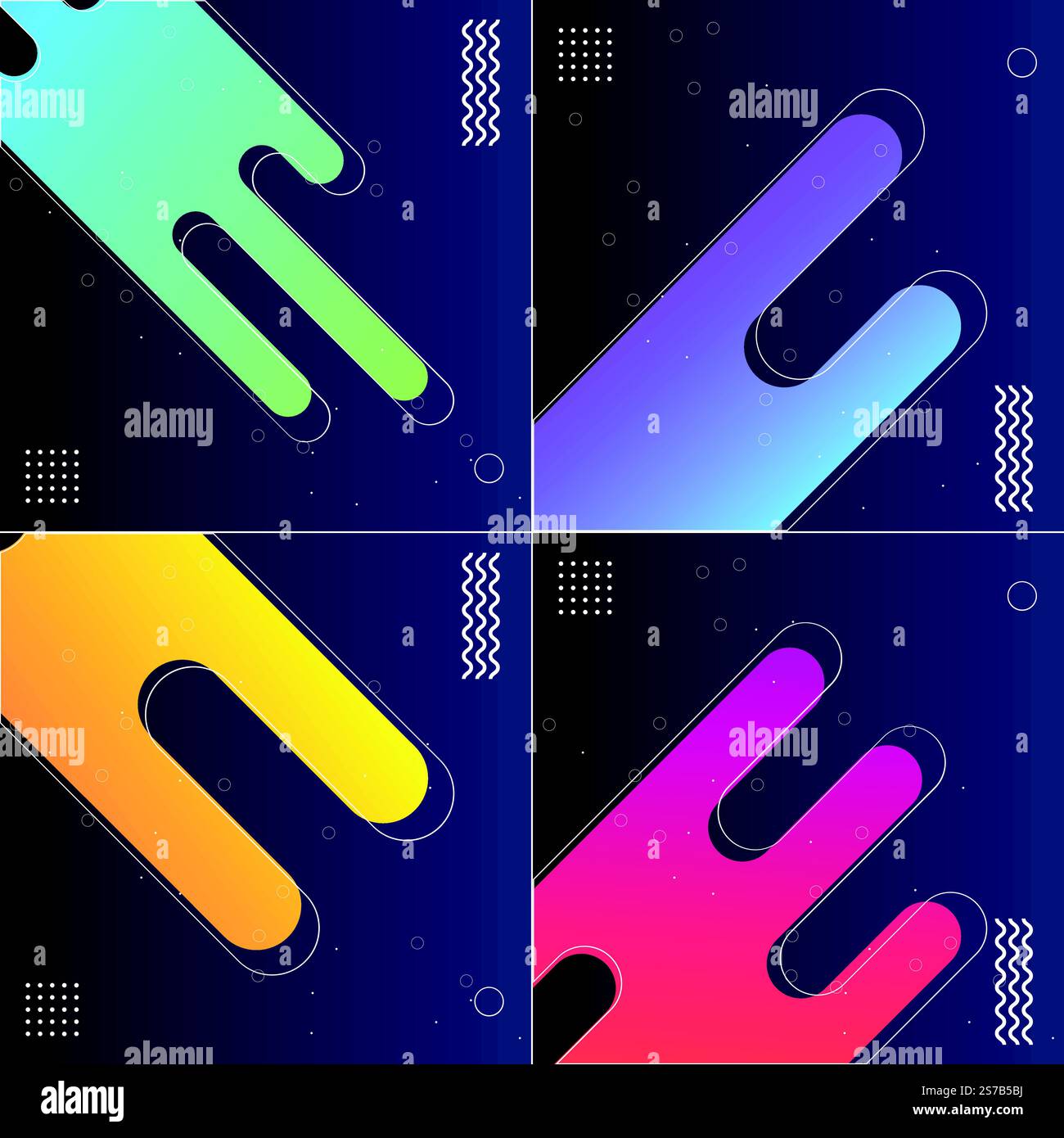 Abstract Vector Designs in Color: Creative Design Collection Stock ...