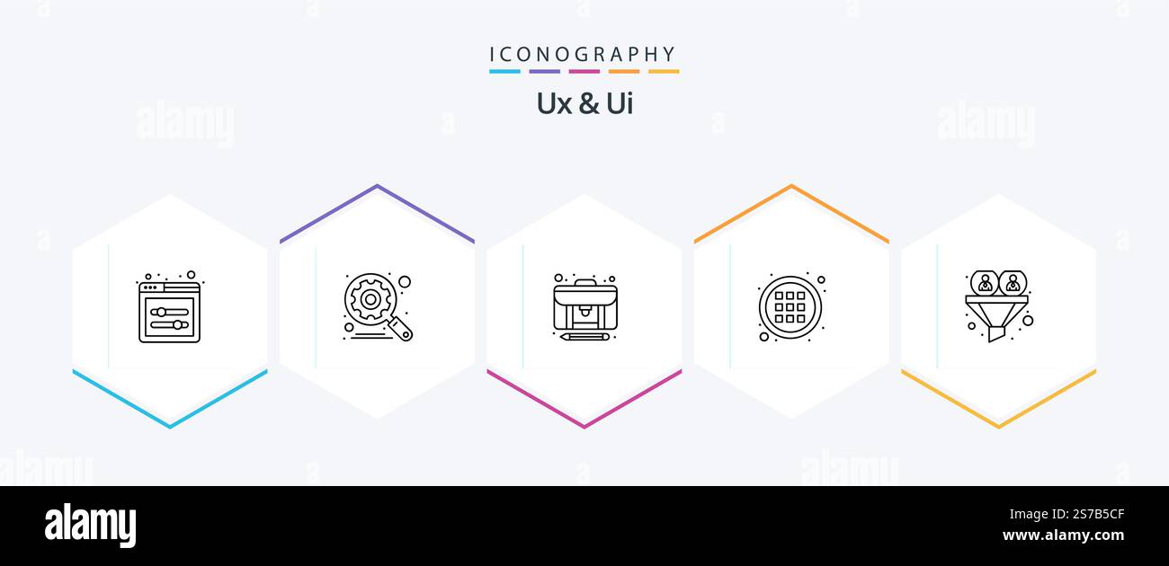 Ux And Ui 25 Line icon pack including help problem. filter. content ...