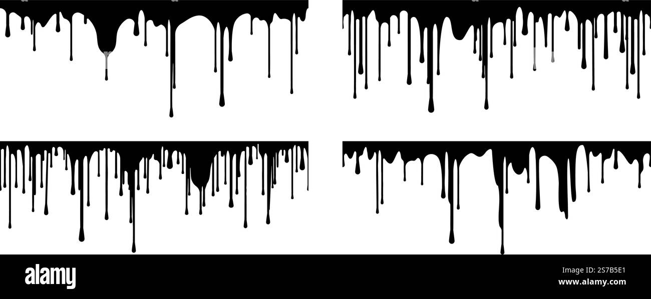 Black dripping oil stains Stock Vector Image & Art - Alamy